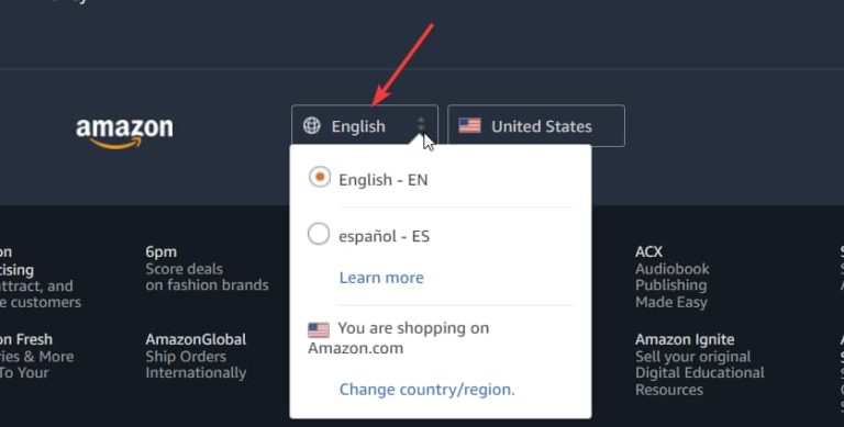 How to Change the Language on Amazon - PIRS Capital, LLC
