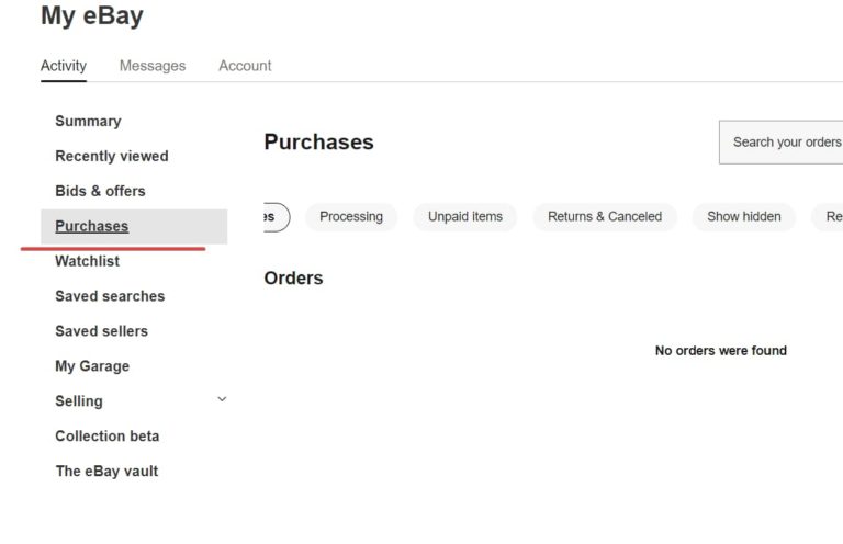 How to View Your My eBay Purchases List: Step-by-Step - PIRS Capital, LLC